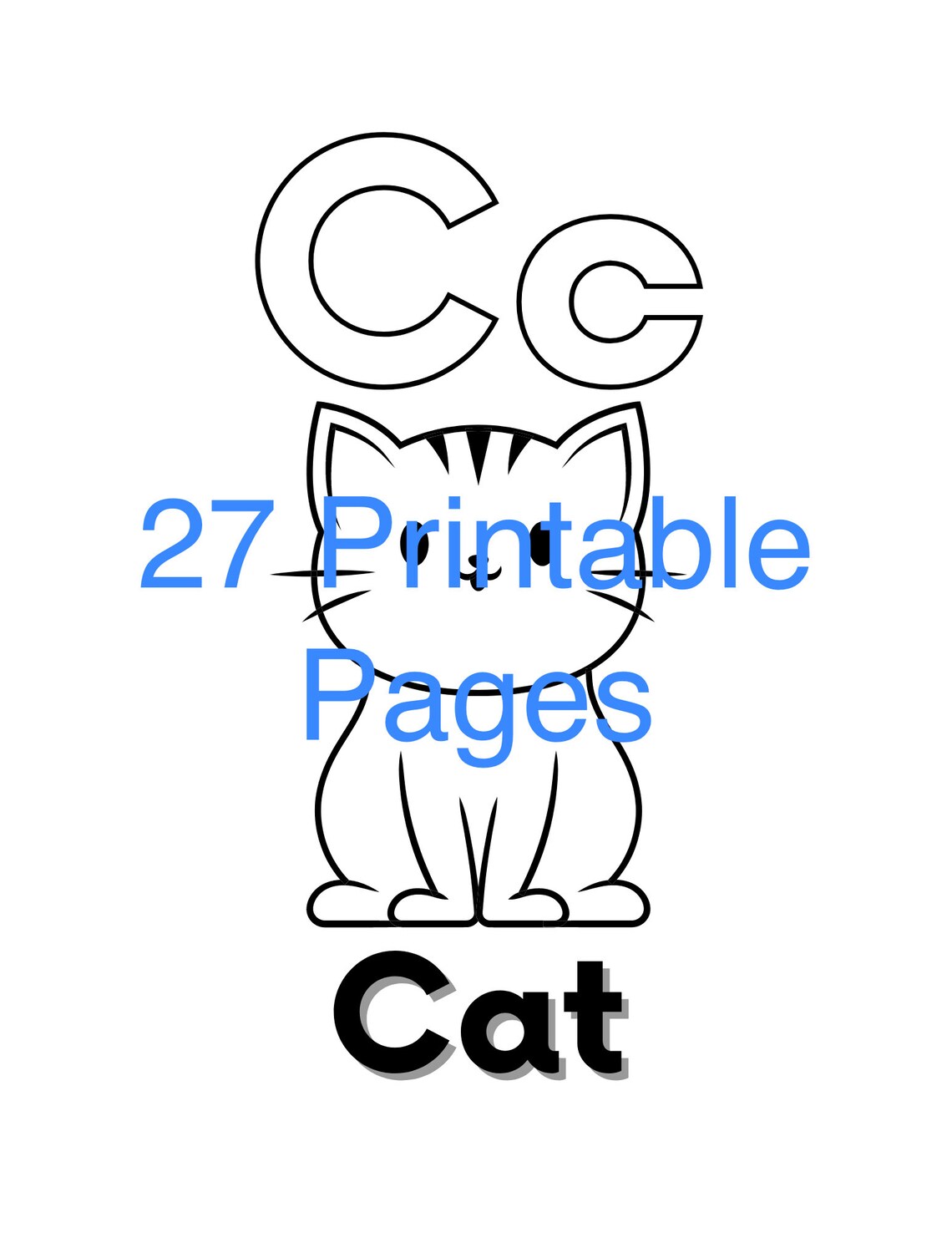27 Printable Animal Alphabet Cute Coloring Pages Worksheets for Kids ...