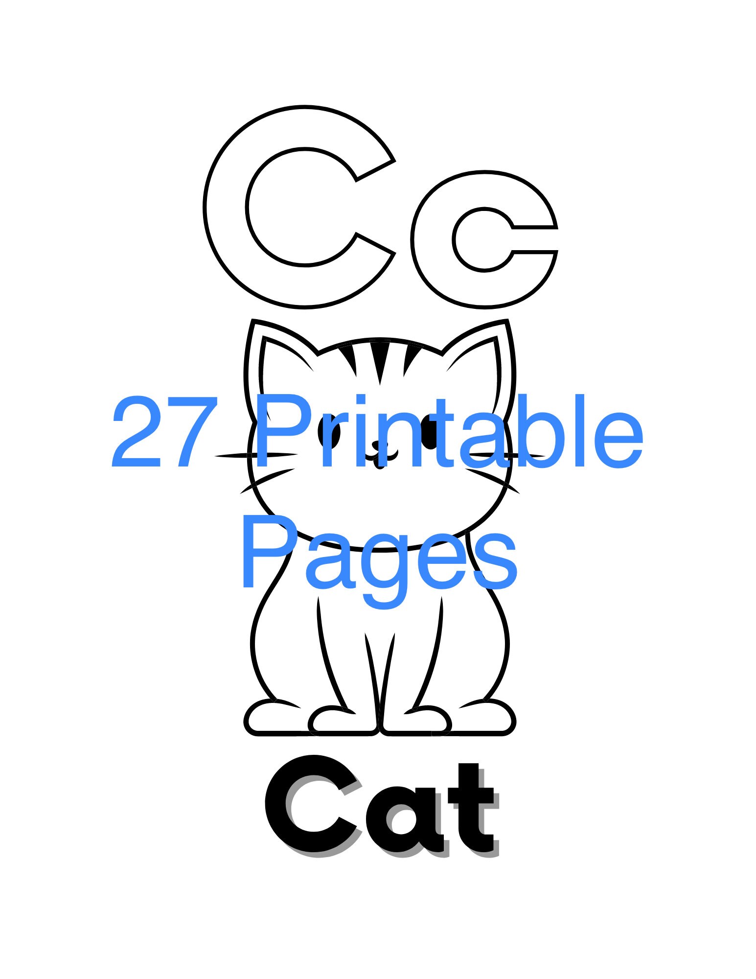 27 Printable Animal Alphabet Cute Coloring Pages Worksheets for Kids ...