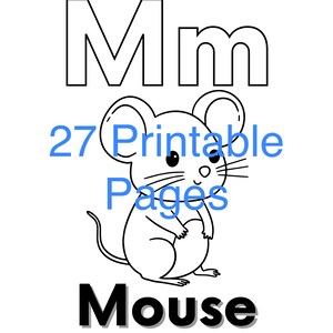 27 Printable Animal Alphabet Cute Coloring Pages Worksheets for Kids ...