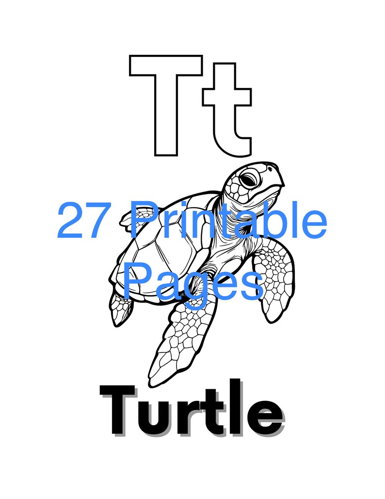 27 Printable Animal Alphabet Cute Coloring Pages Worksheets for Kids ...