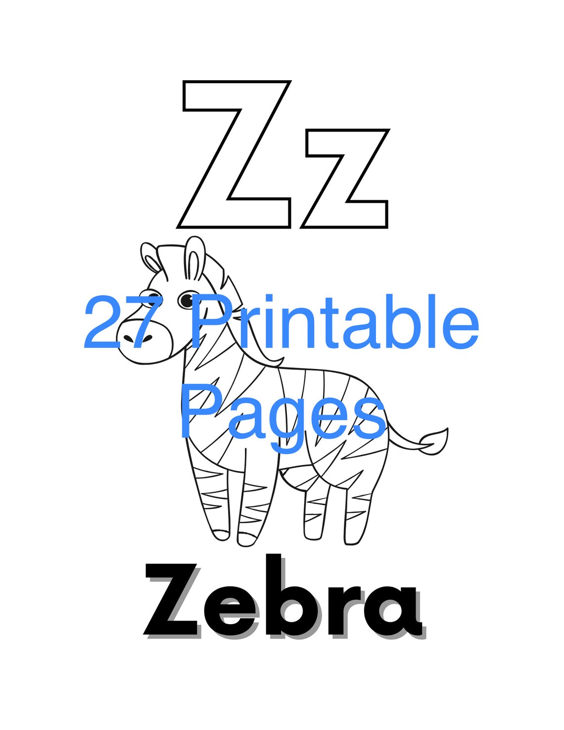 27 Printable Animal Alphabet Cute Coloring Pages Worksheets for Kids ...
