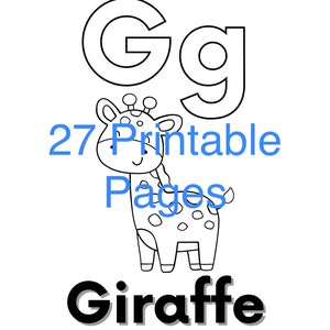 27 Printable Animal Alphabet Cute Coloring Pages Worksheets for Kids ...