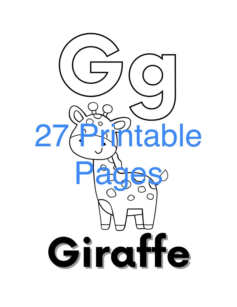 27 Printable Animal Alphabet Cute Coloring Pages Worksheets for Kids ...
