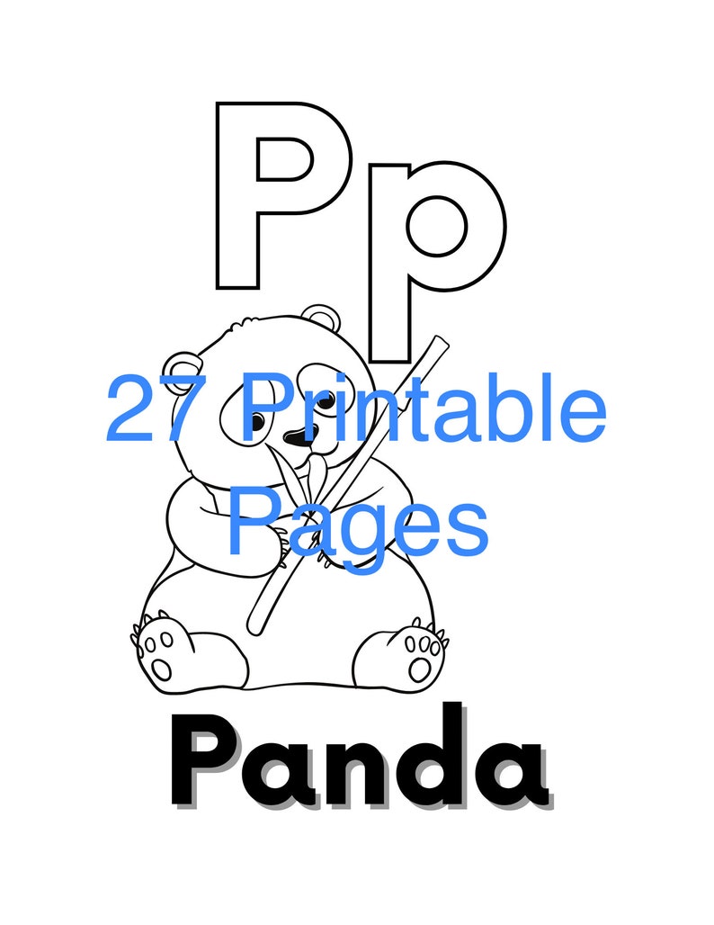 27 Printable Animal Alphabet Cute Coloring Pages Worksheets for Kids ...