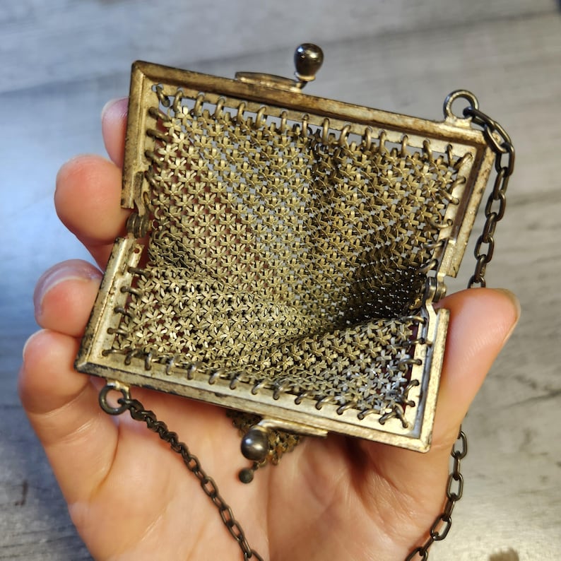 Antique Edwardian Era Coin Purse Metal Coin Purse Late 1800s Early ...