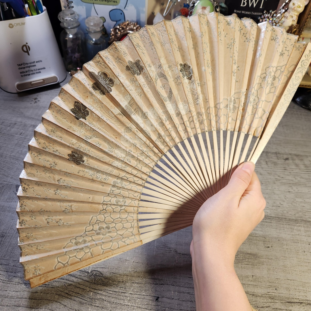 Victorian Era Paper Hand Fan 1800s/early 1900s Paper Fan Hand Painted ...