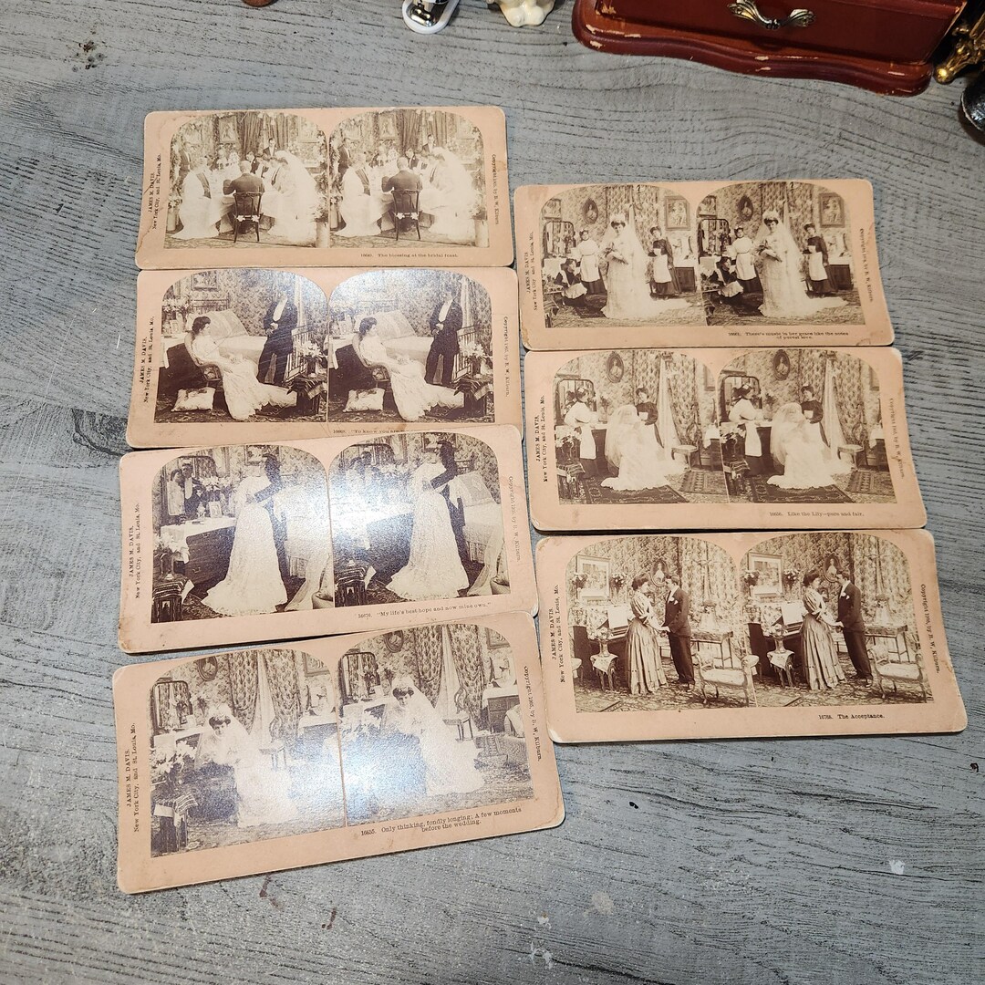 Antique 1905 Wedding Photos on Viewfinder Slides Victorian Wedding ...