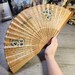 Real Victorian Era Folding Hand Fan 1800s Paper Fan Hand Painted Early ...