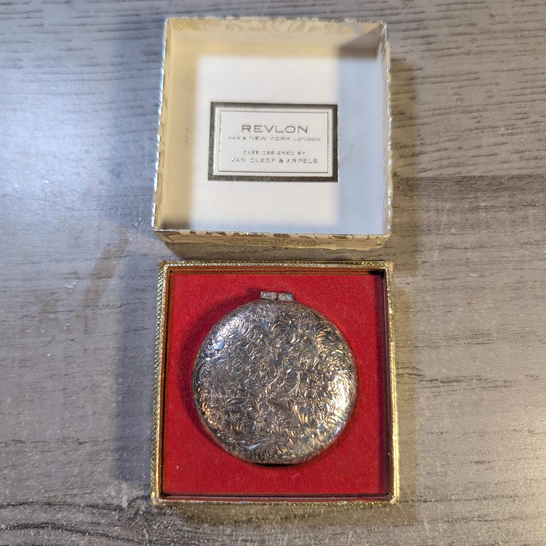Vintage 1950s Revlon Misty Rose Love Pat New Never Been Used Powder ...