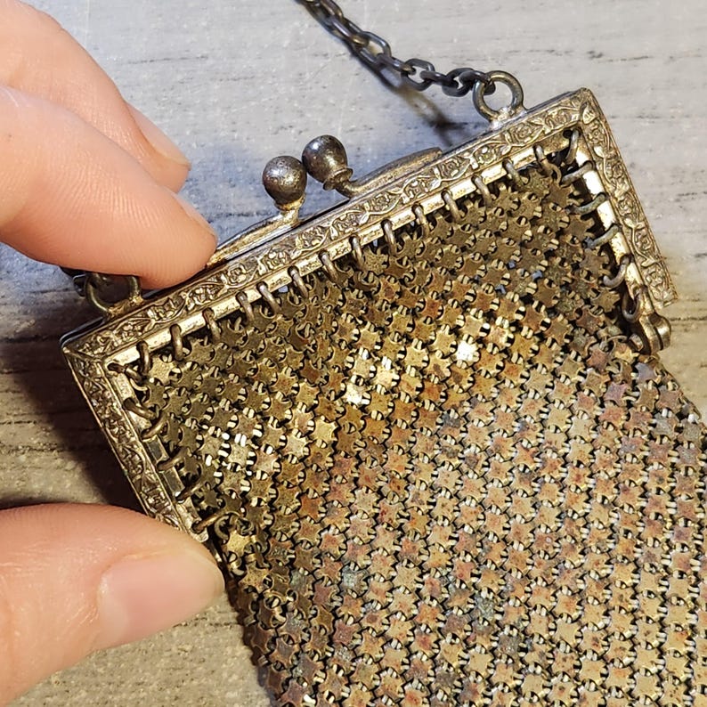 Antique Edwardian Era Coin Purse Metal Coin Purse Late 1800s Early ...