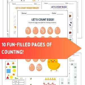 Printable Math Worksheets, Counting Practice Sheets, Math Learning ...