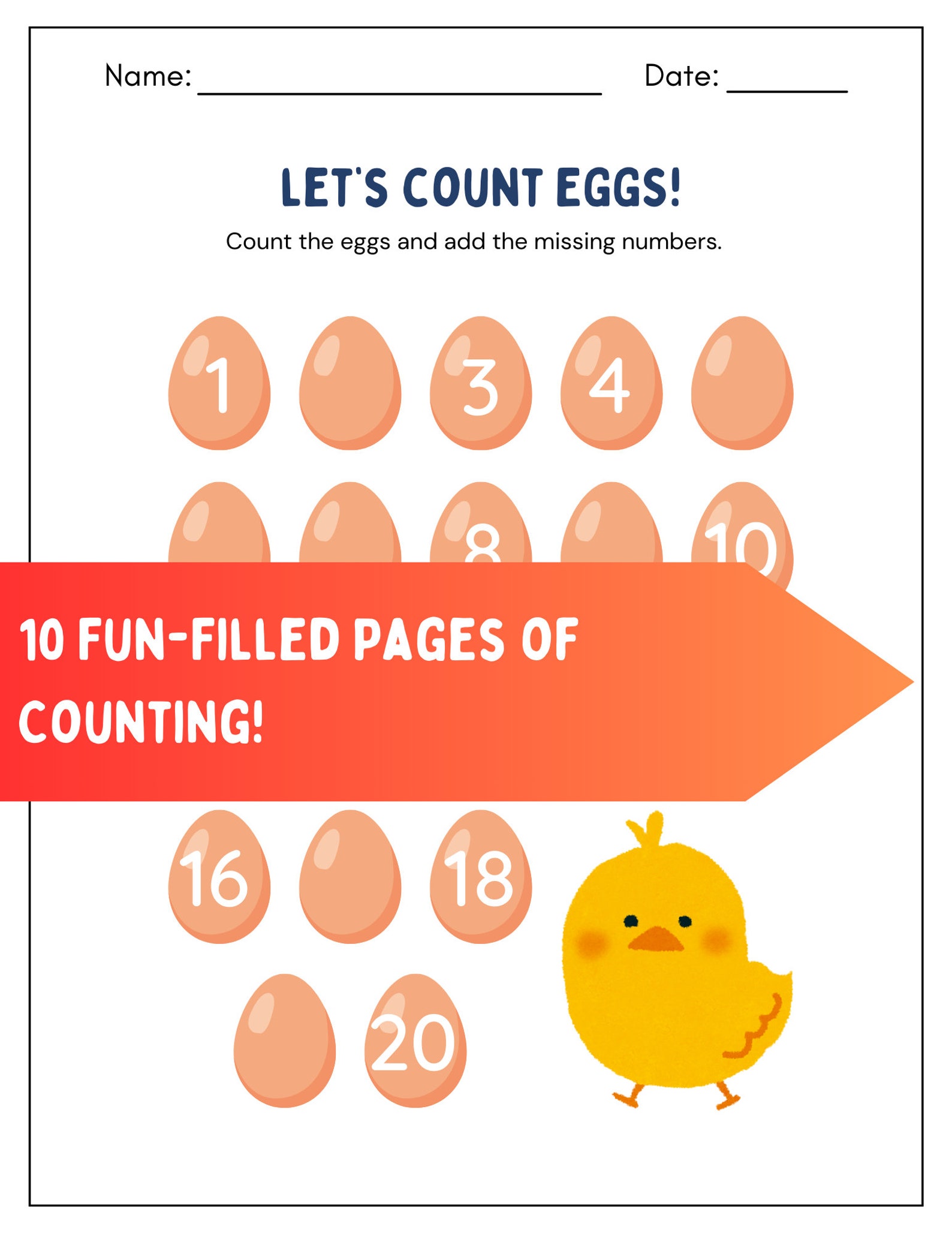 Printable Math Worksheets, Counting Practice Sheets, Math Learning ...