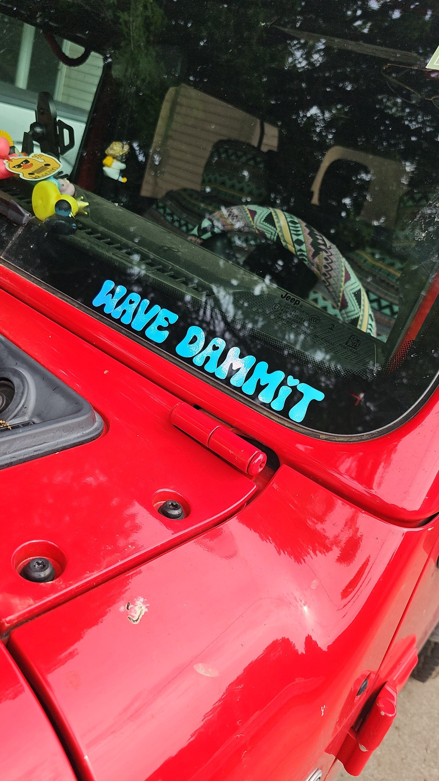 Wave Dammit. Jeep. Window Decal. - Etsy
