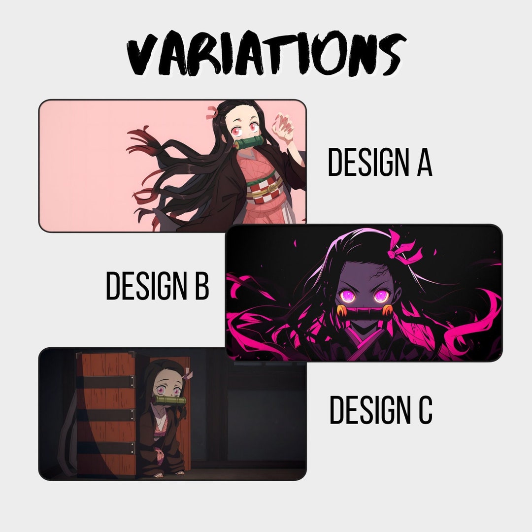 Nezuko Mouse Pad Nezuko Kamado Demon Slayer 3 Sizes Anime Desk Mat ...