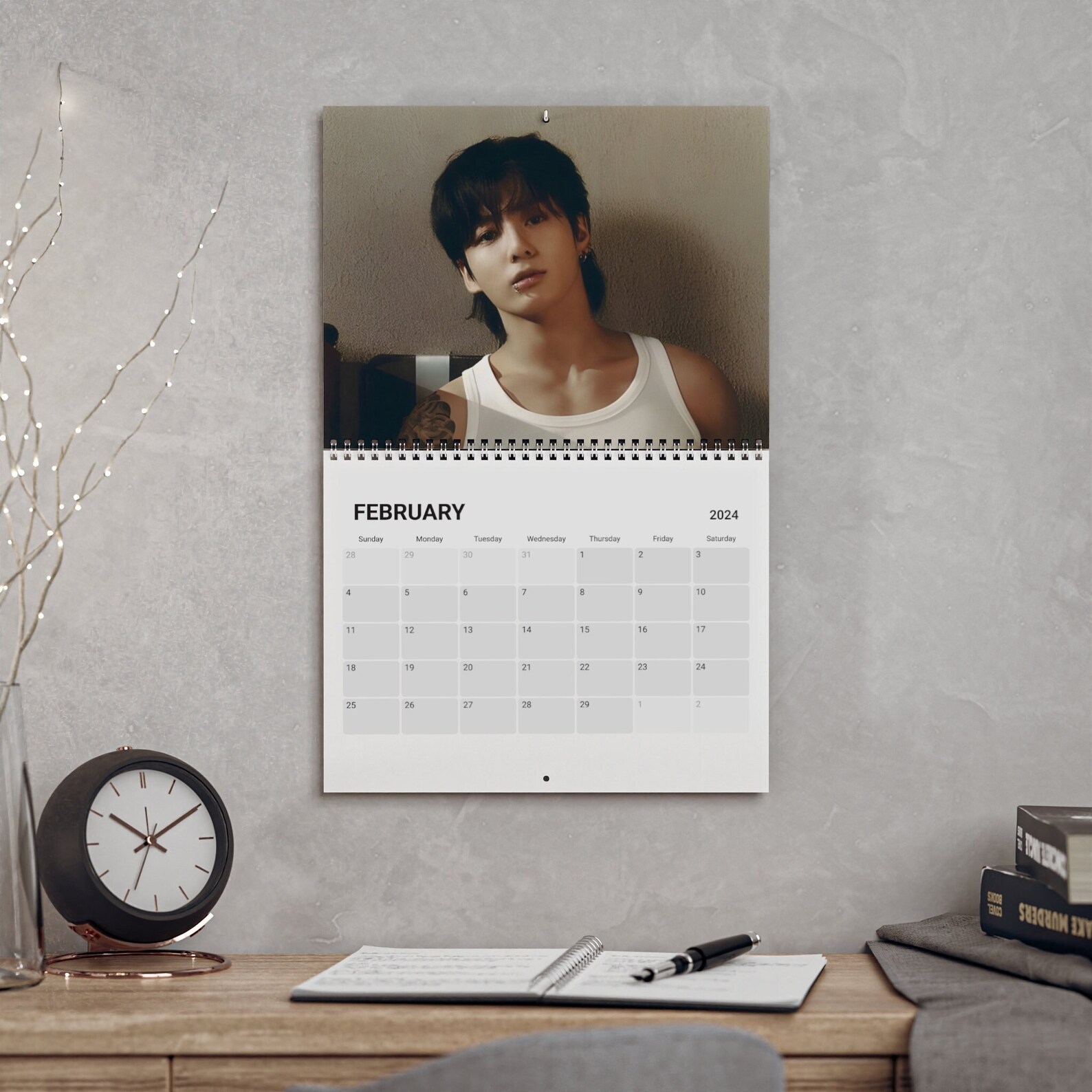 BTS Jungkook 2024 Wall Calendar BTS Calendar, Bangtan Boys, Bangtan ...