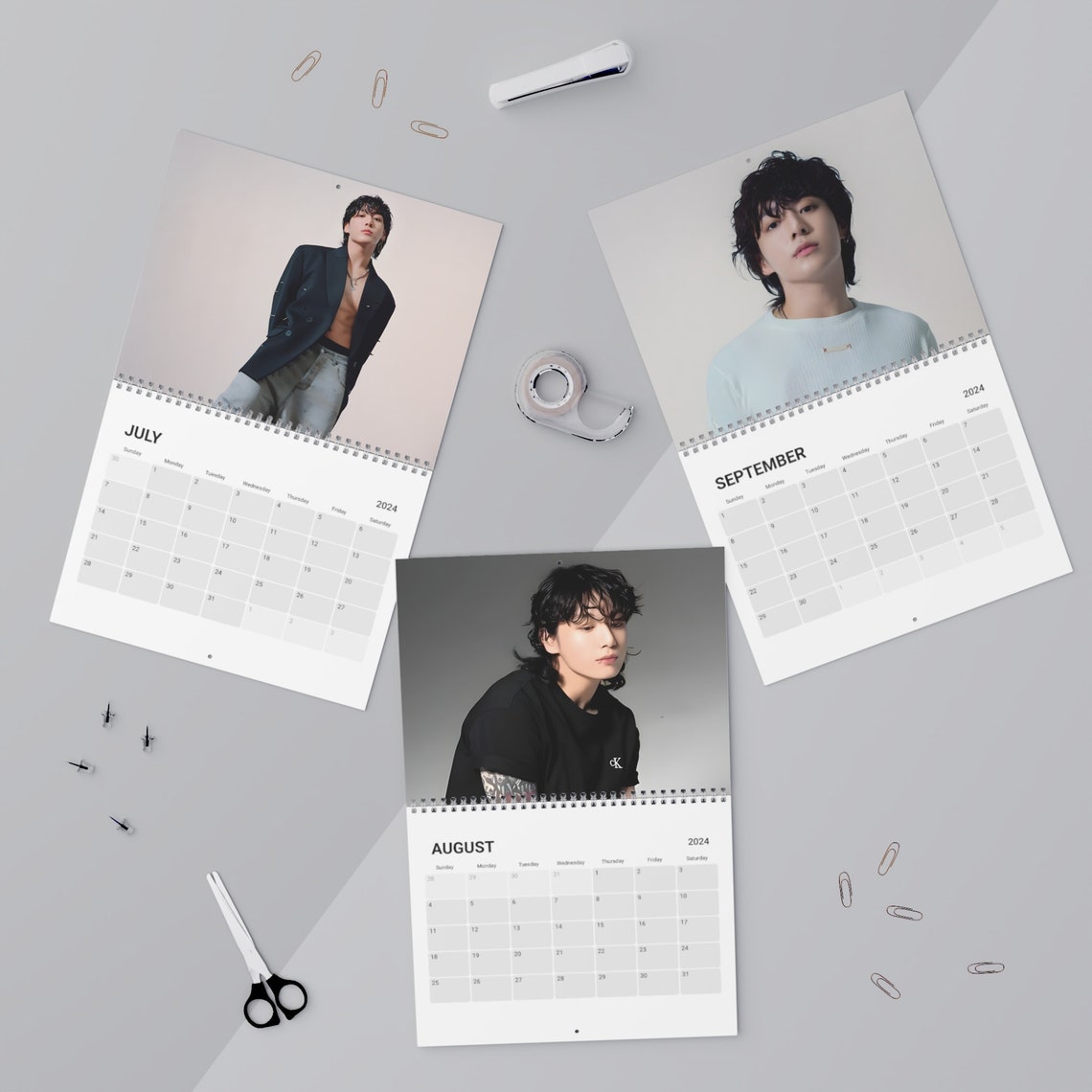 BTS Jungkook 2024 Wall Calendar BTS Calendar, Bangtan Boys, Bangtan ...