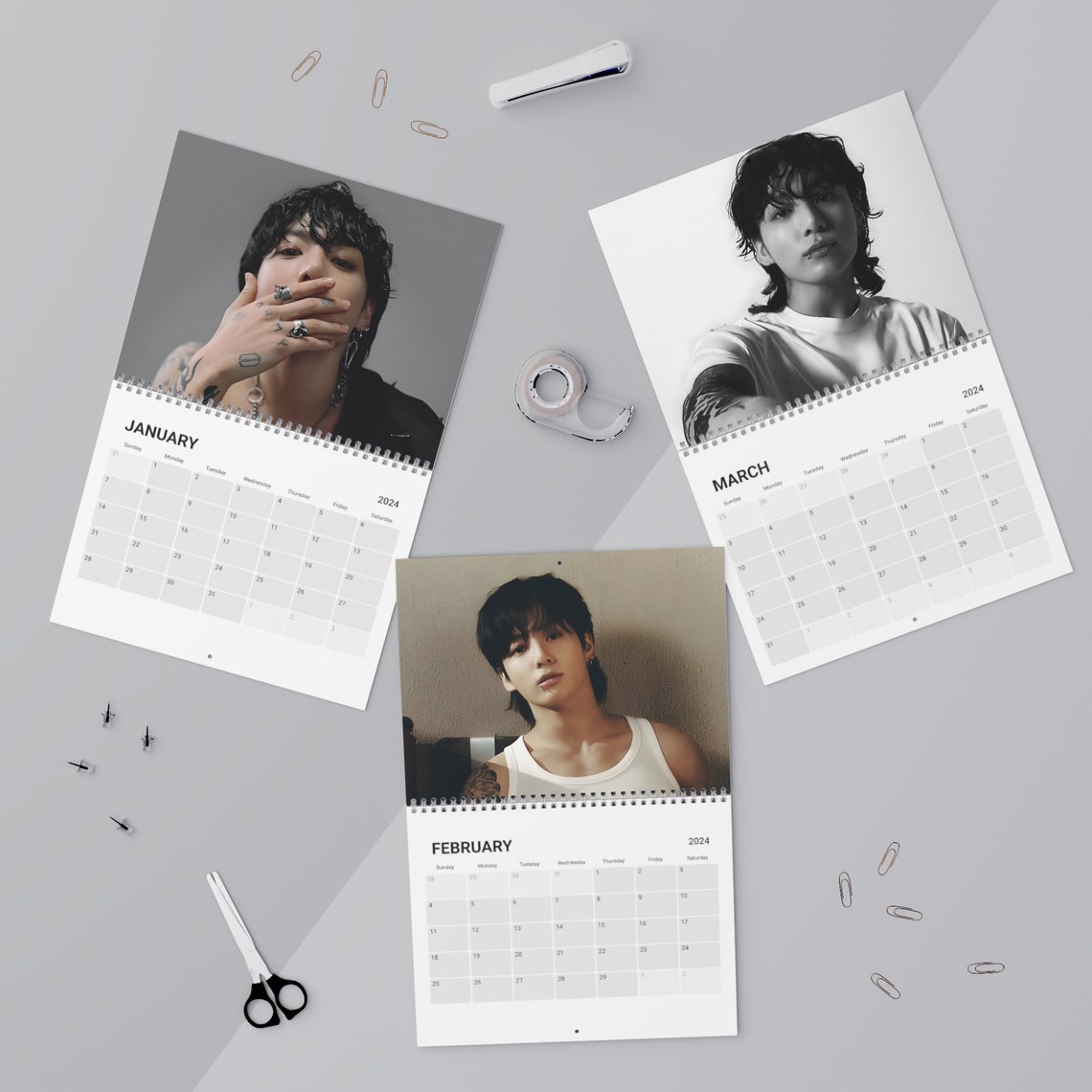 BTS Jungkook 2024 Wall Calendar BTS Calendar, Bangtan Boys, Bangtan ...