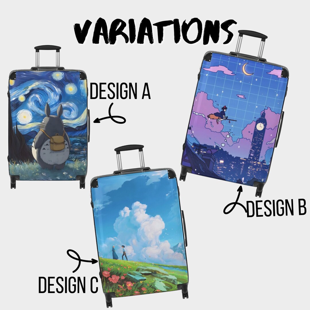 Studio Ghibli Suitcase Anime Suitcase Totoro, Kiki, Howl's 3 Sizes ...