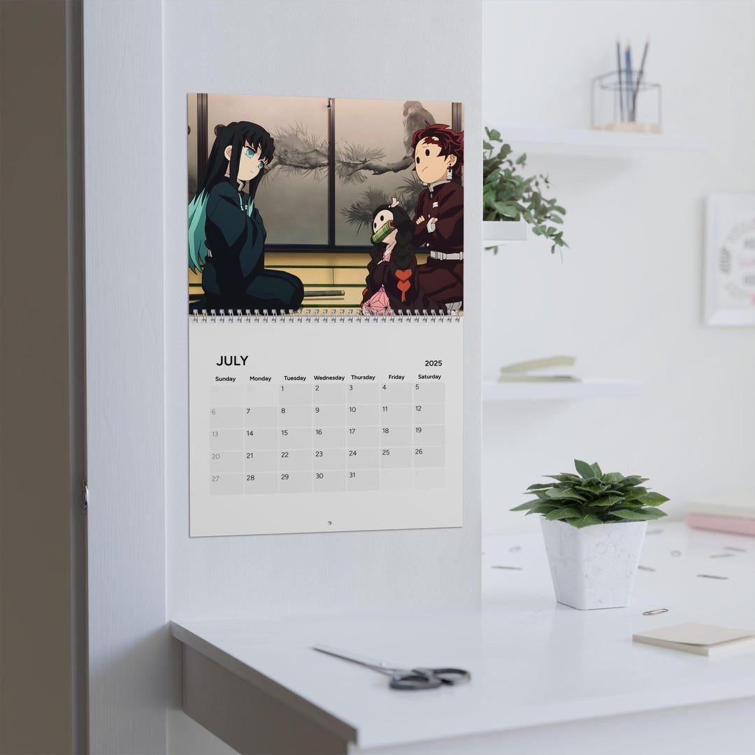 Demon Slayer Wall Calendar Anime 2025 Calendar Tanjiro, Nezuko, Zenitsu ...