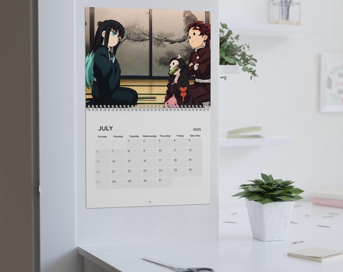 Demon Slayer Wall Calendar Anime 2025 Calendar Tanjiro, Nezuko, Zenitsu ...