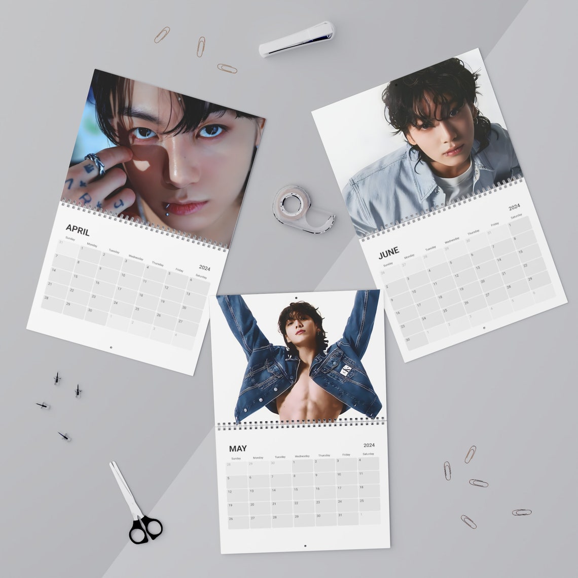 BTS Jungkook 2024 Wall Calendar BTS Calendar, Bangtan Boys, Bangtan ...