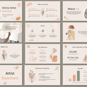 Editable Artist Portfolio Powerpoint Template Creative and Professional ...