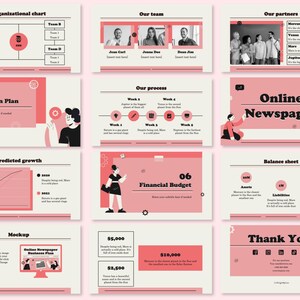 Customizable Powerpoint Presentation Template | Modern Pink & Black ...
