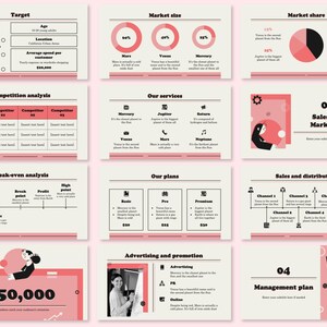 Customizable Powerpoint Presentation Template | Modern Pink & Black ...