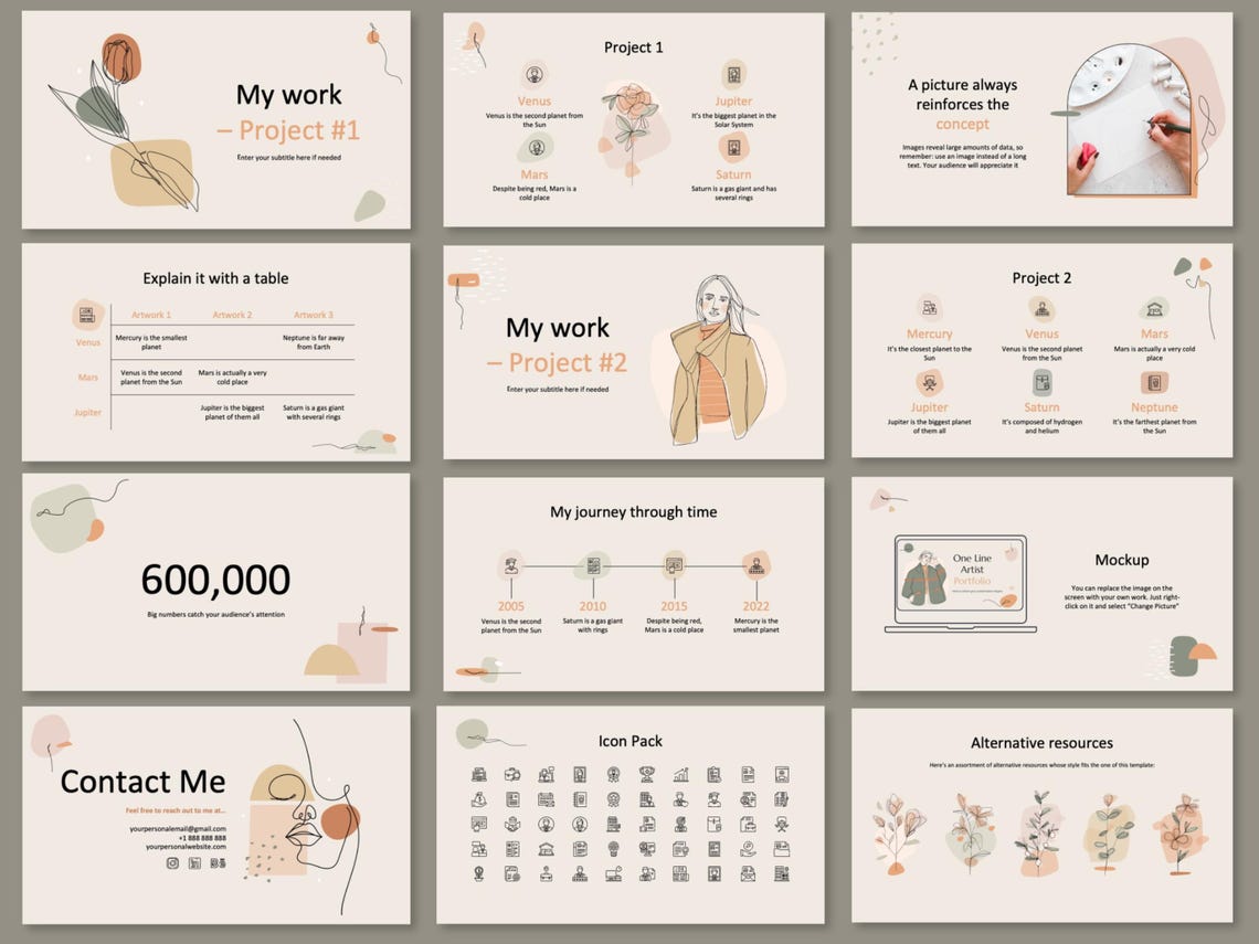 Editable Artist Portfolio Powerpoint Template | Creative and ...