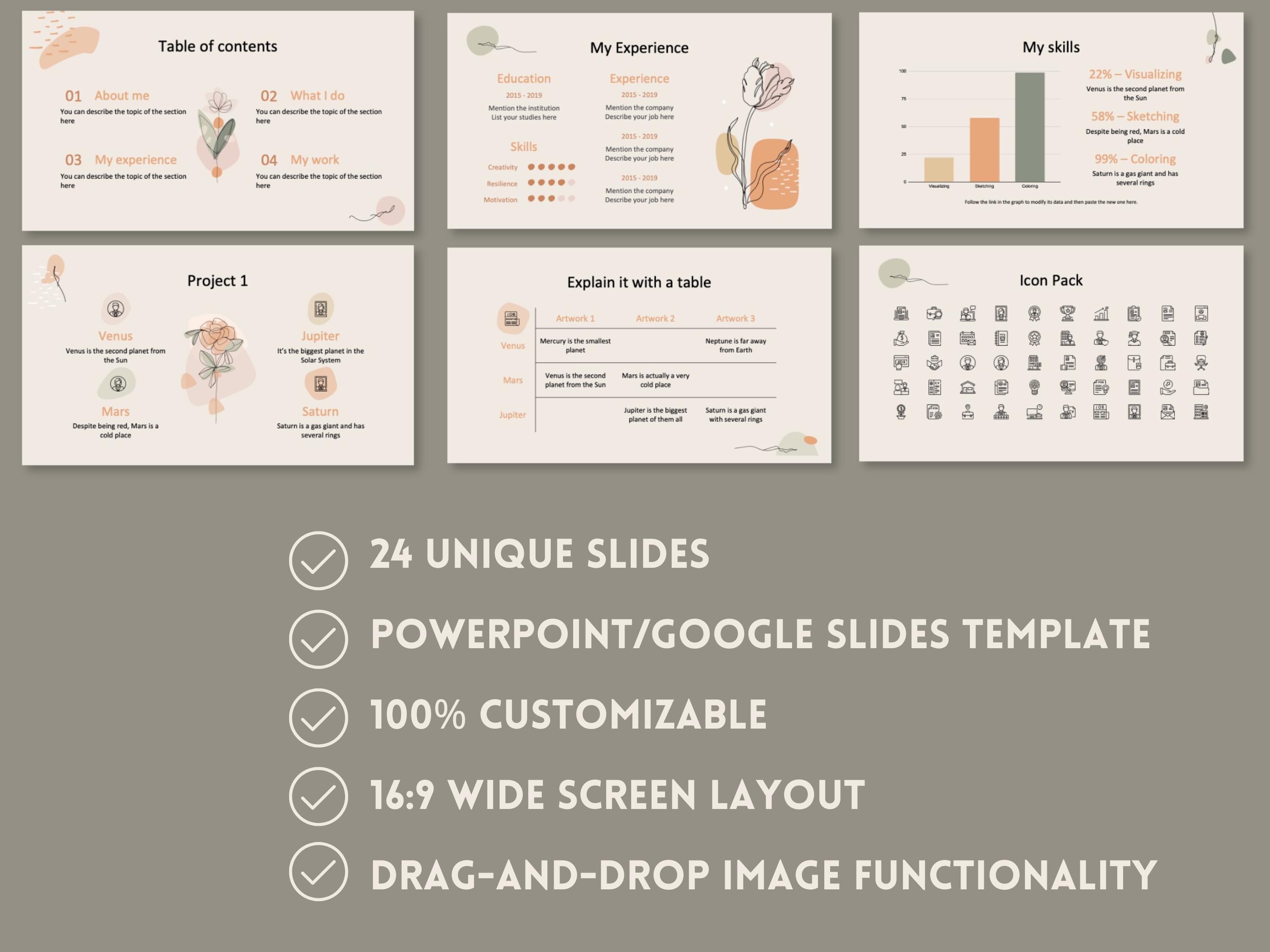Editable Artist Portfolio Powerpoint Template Creative and Professional ...