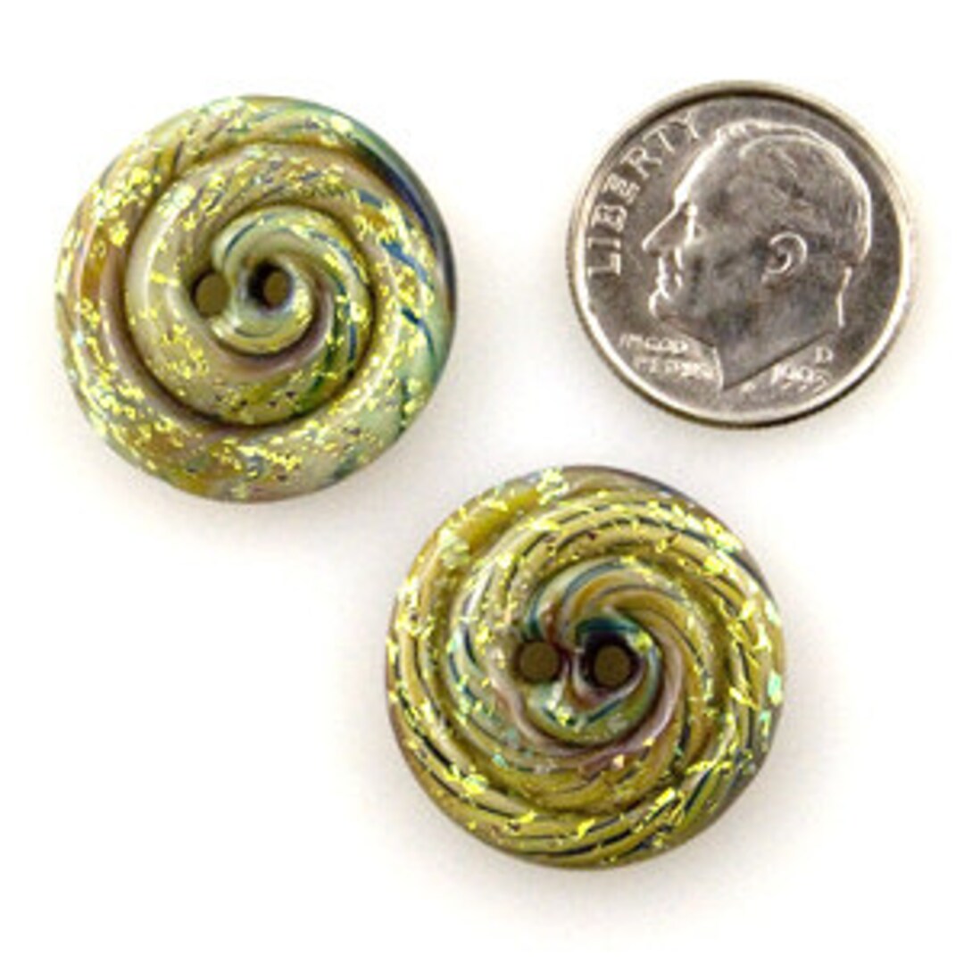 One Handmade Lampworked Shaved Ice Lollipop Button Bead - Etsy