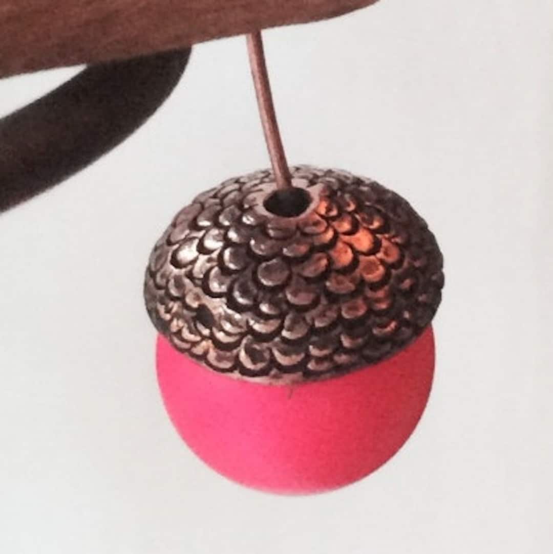 2 Acorn Bead Caps 12.5x5mm in Antiqued Copper, Fits 10-12mm Bead ...