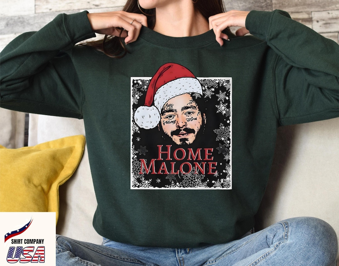 Home Malone Sweatshirt, Ugly Christmas Sweathirt, Funny Christmas ...