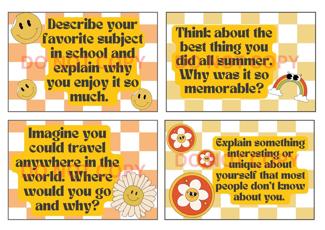 28 Back to School/ice Breaker Task Cards - Etsy