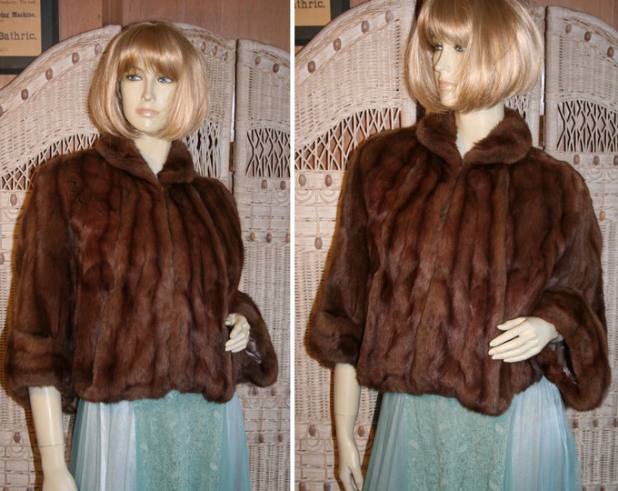 40s Mink Cape Fur Jacket Alfred Alexander Furs Boston - Etsy