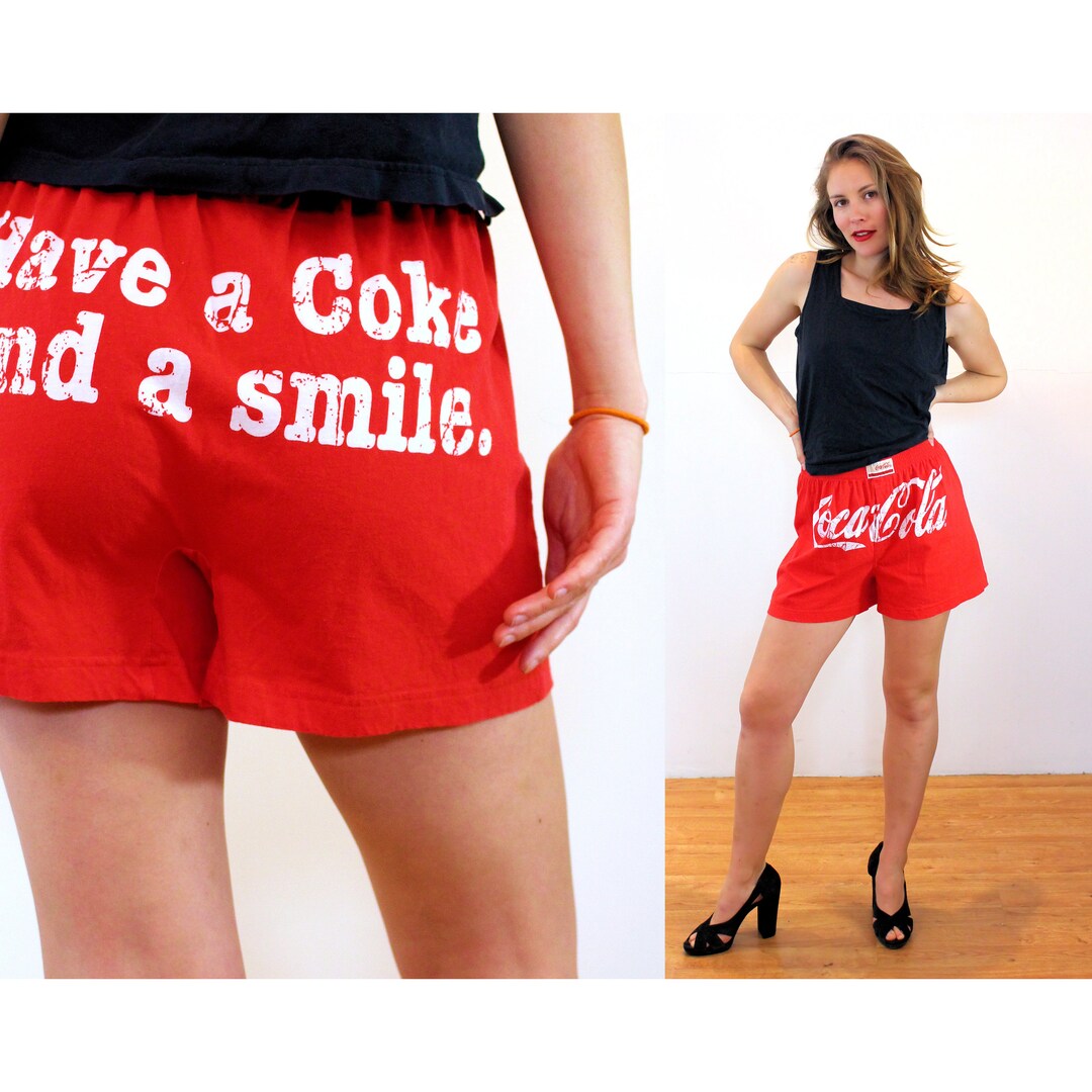 Y2K Coca Cola Shorts L XL Vintage Red Coke Soda Unisex Cotton - Etsy