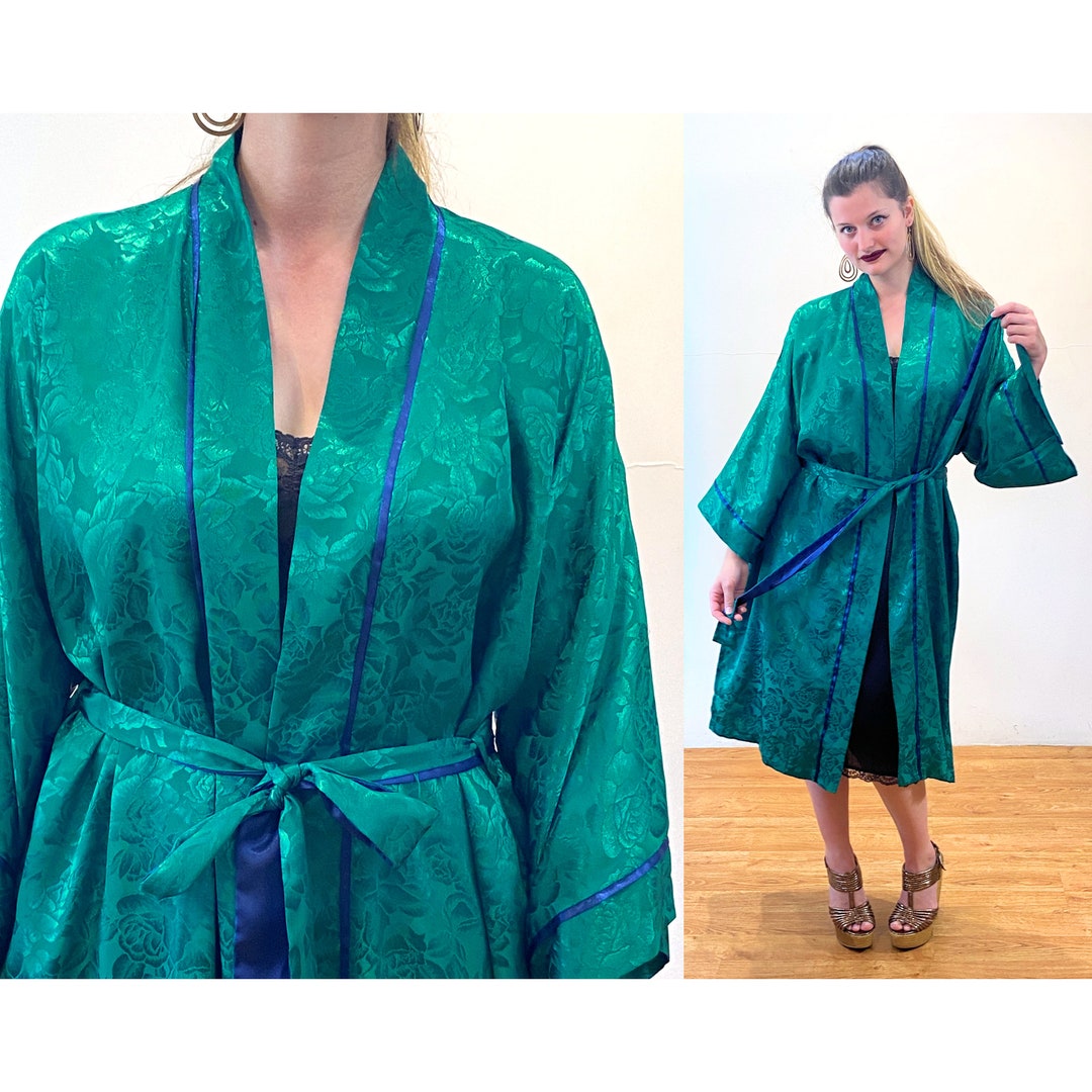 80s Victoria's Secret Robe M L Vintage Emerald Green - Etsy