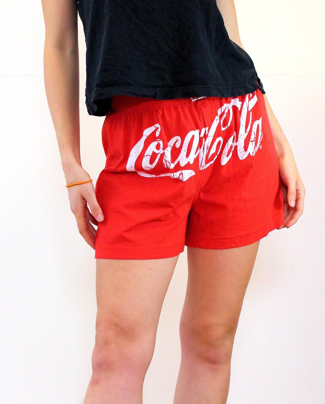 Y2K Coca Cola Shorts L XL, Vintage Red Coke Soda Logo, Menswear Boxers ...