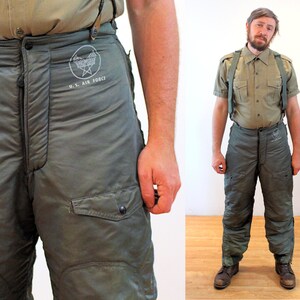 60s US Air Force Flight Pants 32 X 27.5, Vintage Green Insulated ...