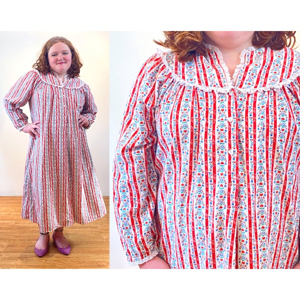 Granny Flannel Nightgown - Etsy