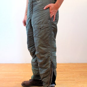 60s US Air Force Flight Pants 32 X 27.5, Vintage Green Insulated ...