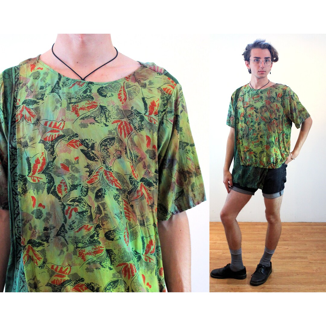 90s uru Uru Avant Garde Top XL One Size Vintage - Etsy