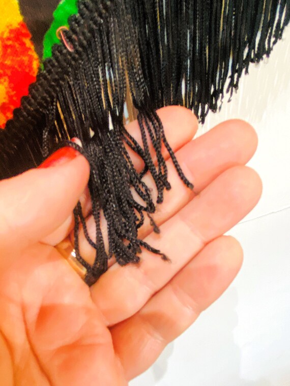 70s Rainbow Print Scarf, Vintage Triangle Shape Vibra… - Gem