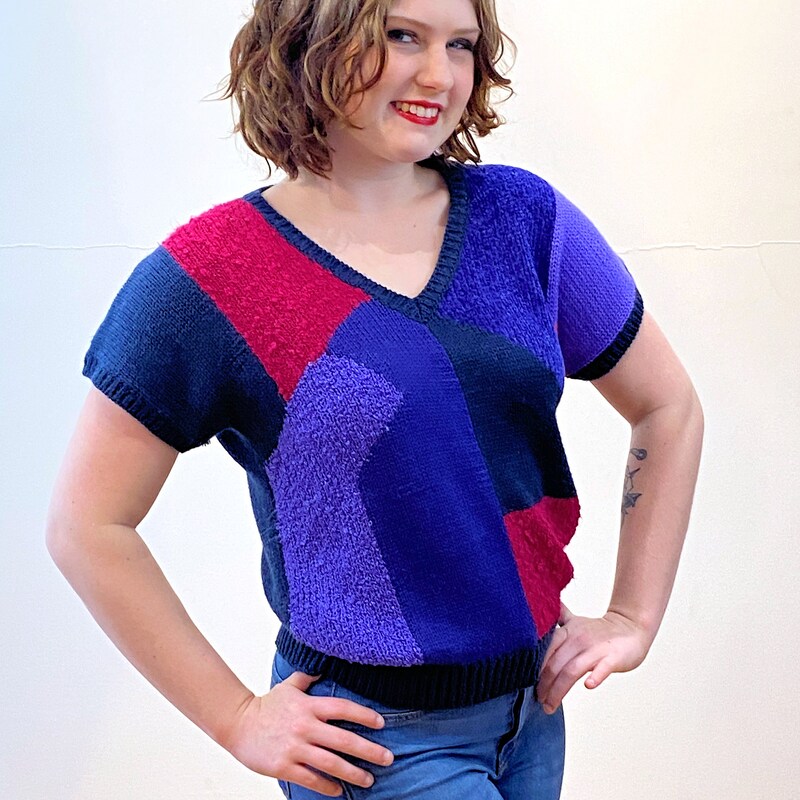 Colorblock Sweater - Etsy