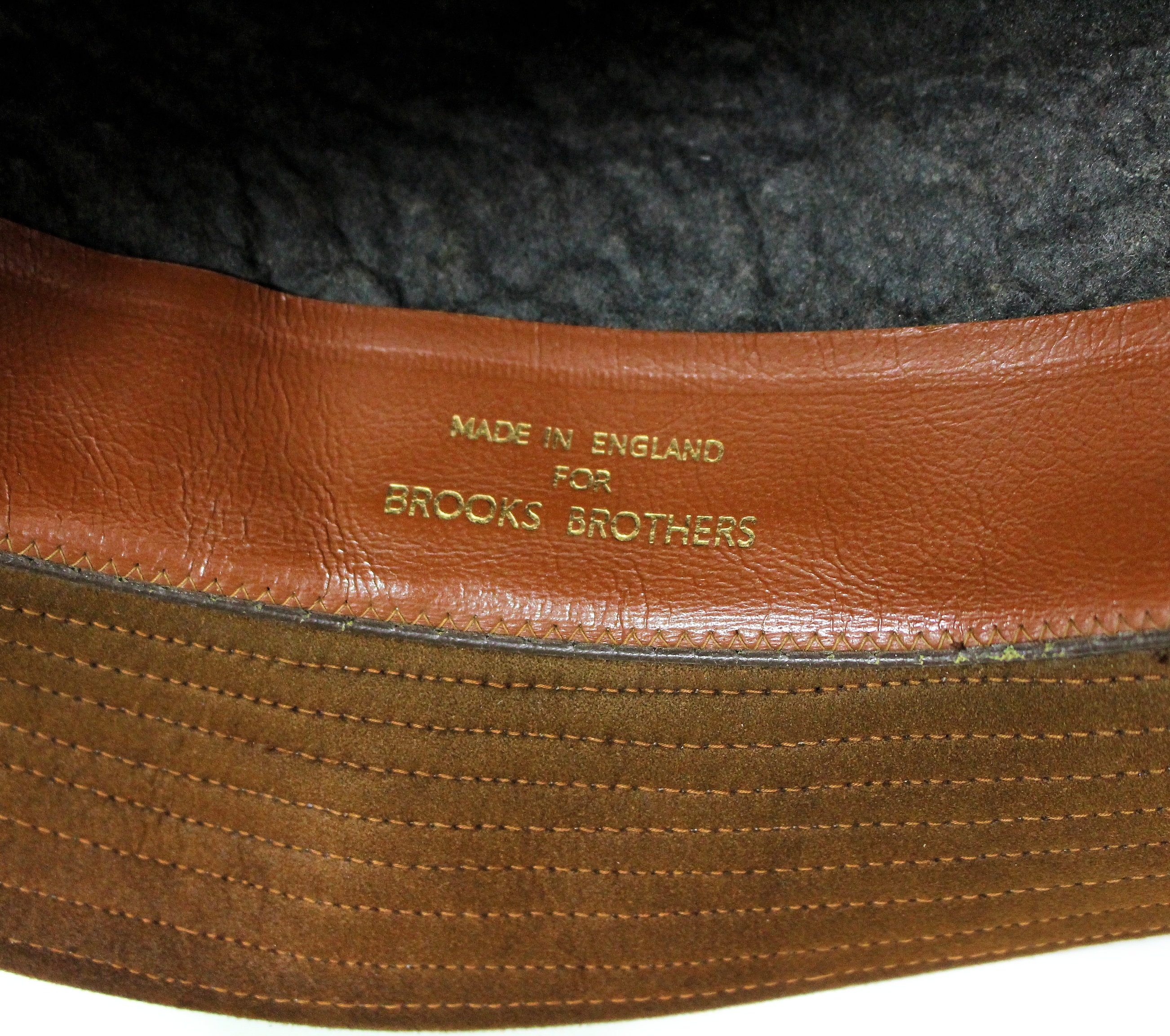 60s Brooks Brothers Leather Hat L 7-1/4 Vintage Brown Unisex | Etsy