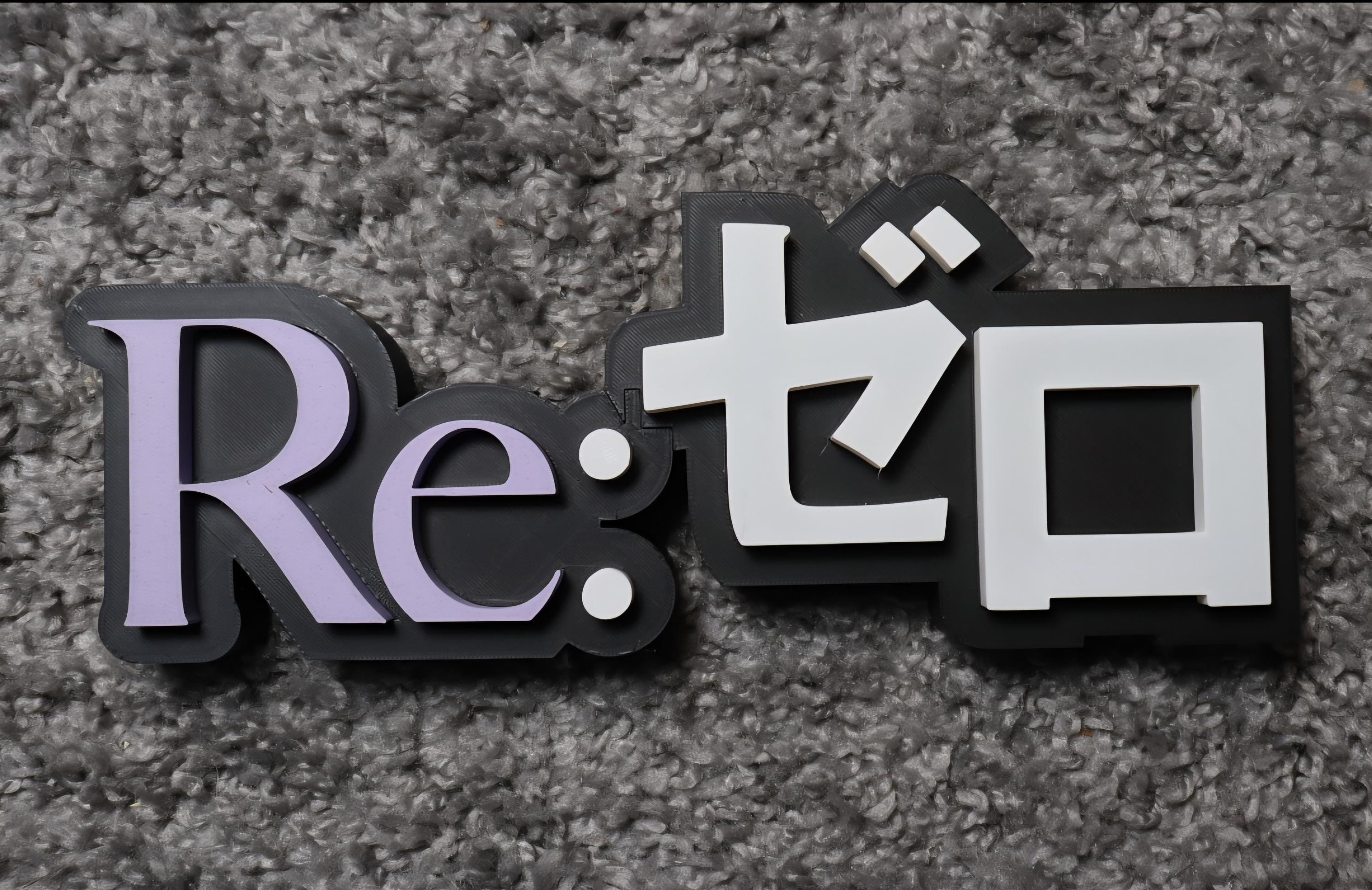 3D Re:zero Anime Display Sign - Etsy