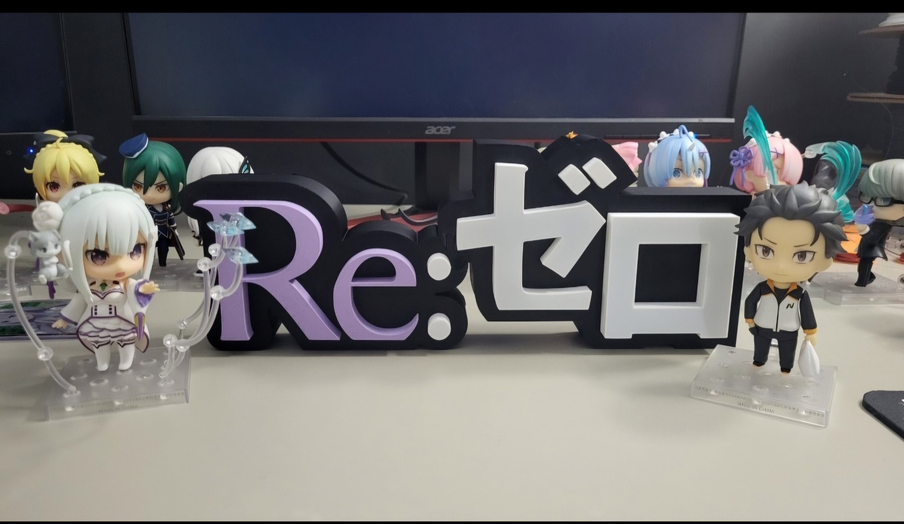 3D Re:zero Anime Display Sign - Etsy