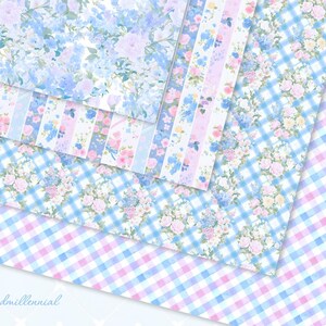 Grandmillennial Digital Paper Bundle, Seamless Floral Patterns, Pink ...