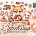 Autumn Critter School Clipart: Back to School PNG Bundle (65 Files) - Etsy