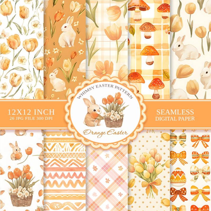 Easter Digital Paper - Etsy